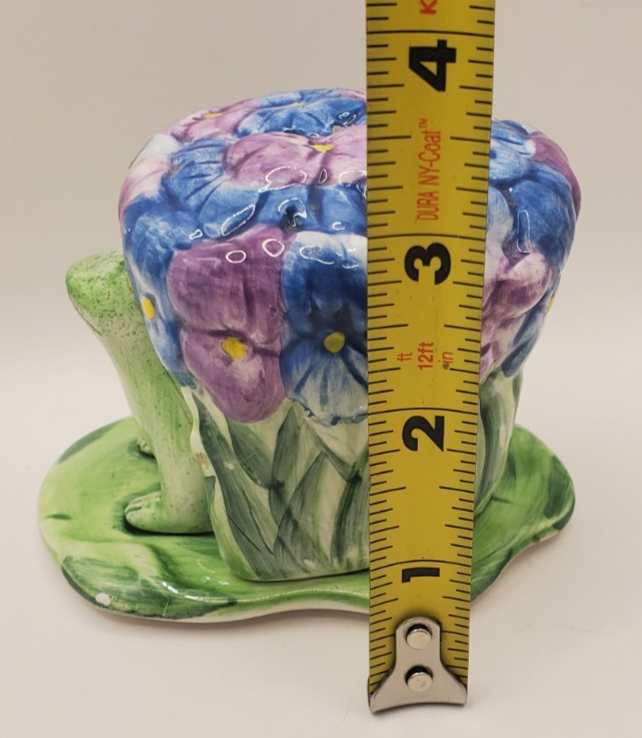 Vtg Silvestri Inc Frog Under Flowers on Lily Pad Salt and Pepper ...