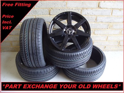 Genuine 18" Mercedes AMG 7 Spoke C Class W204 Black Alloy Wheels And ...