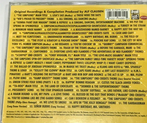 The Simpsons Go Simpsonic Music CD from the TV Series Homer Bart ...