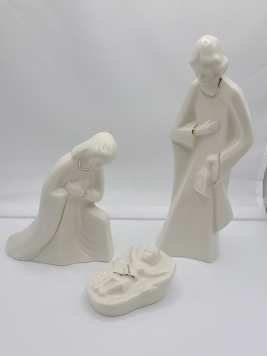Mikasa Holy Night Nativity Gilt Porcelain Christmas 3 Piece Set KT421 ...