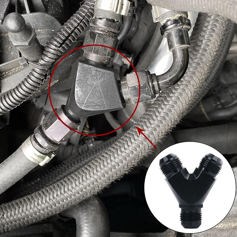 6AN 8AN 10AN Y Block Flare Fitting Adapter Union Splitter Black | eBay