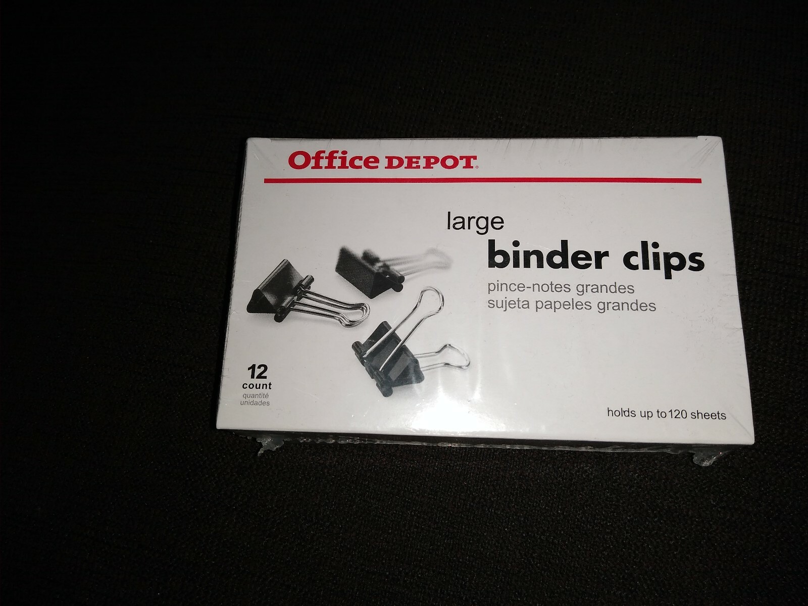 Office Depot Binder Clips, Large, 2" Wide, Black, Box Of 12 | eBay