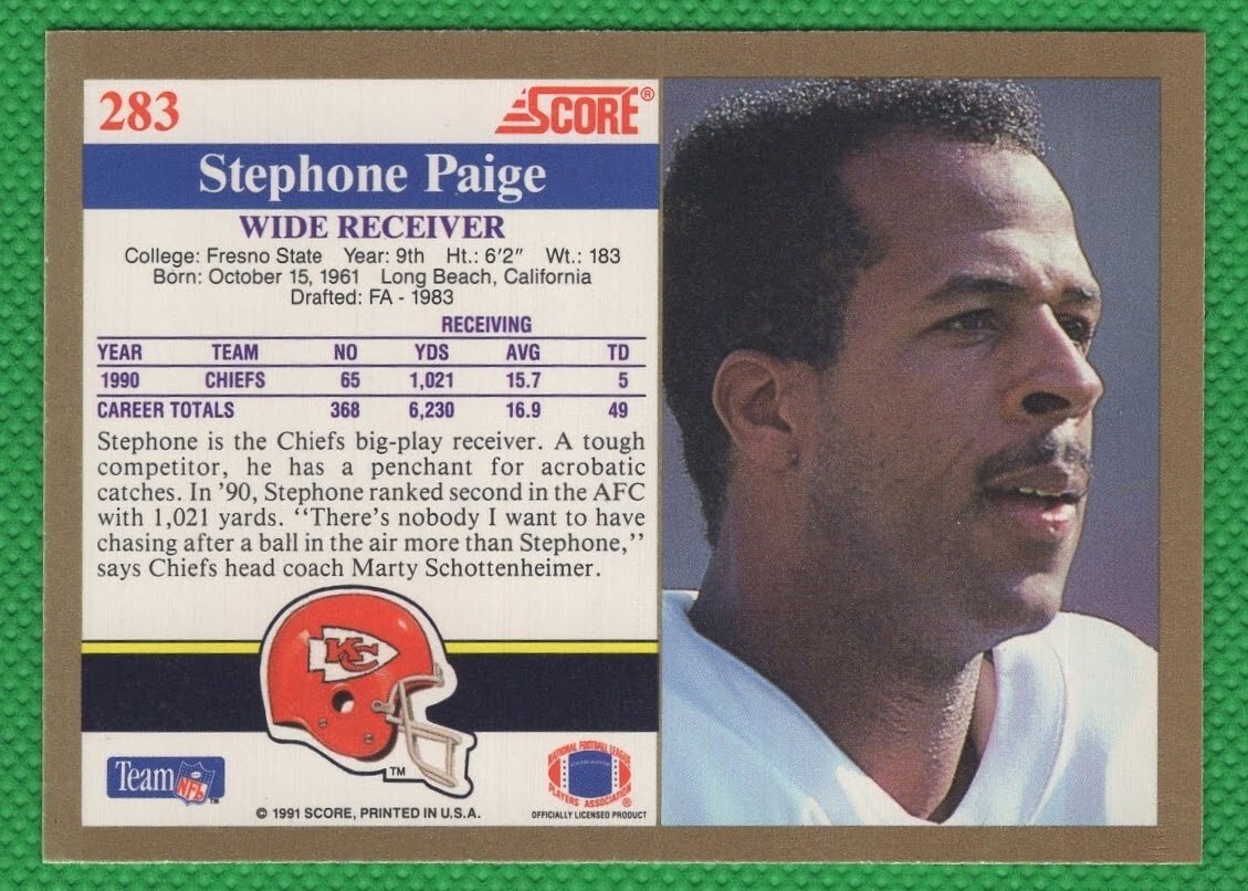 1991 Score - #283 Stephone Paige for sale online | eBay