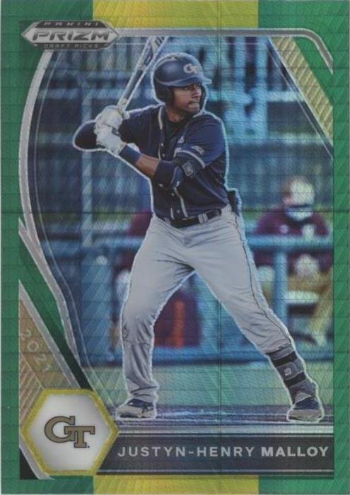 2021 Panini Prizm Draft Picks - Justyn-Henry Malloy #PDP187 Green ...