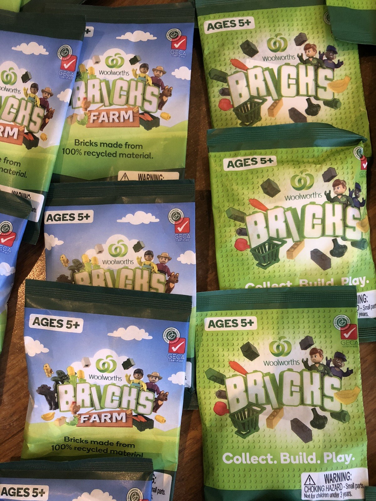 Woolworths Farm Bricks x 12 & Bricks 47 - BRAND NEW & Sealed in Packets ...