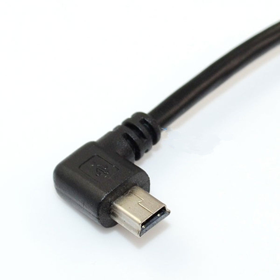 Mini USB Right-Angle Male to Female Extension Cable for MP3 GPS Camera ...