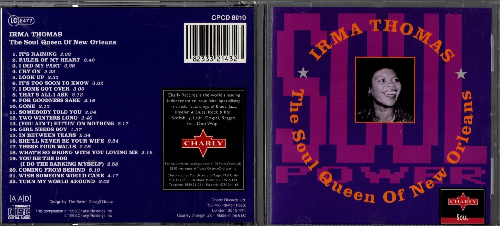 Irma Thomas - " Soul Queen of New Orleans " - 1993 , 22 Track CD - FREE ...