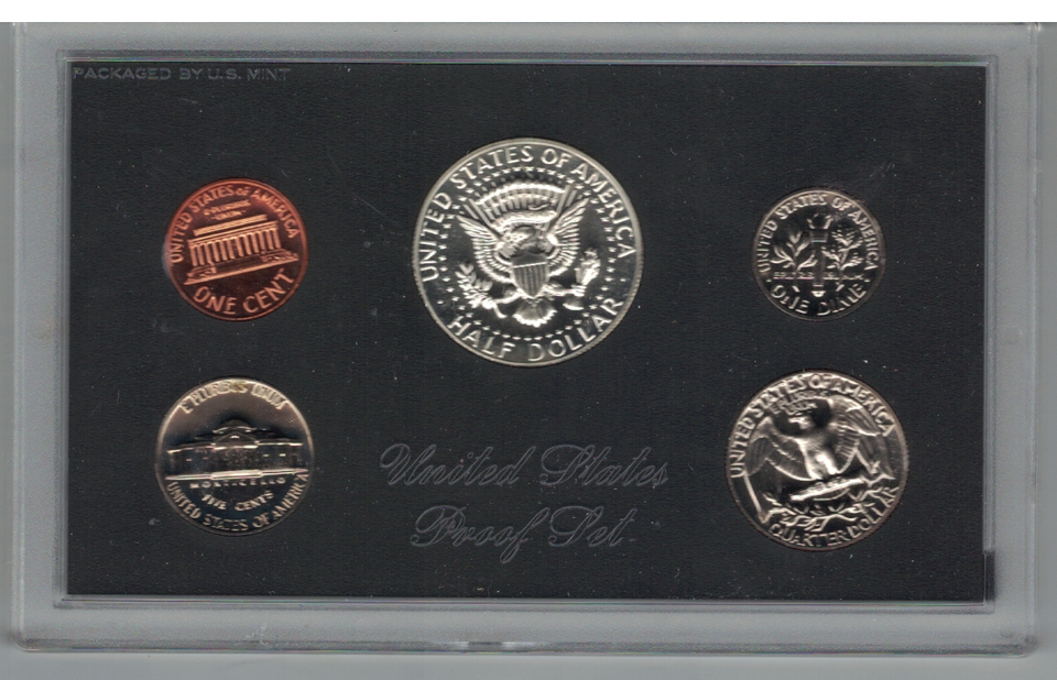 1969 Birth Year Coin Set (5) Proof Coins Displayed Includes 40% Silver ...
