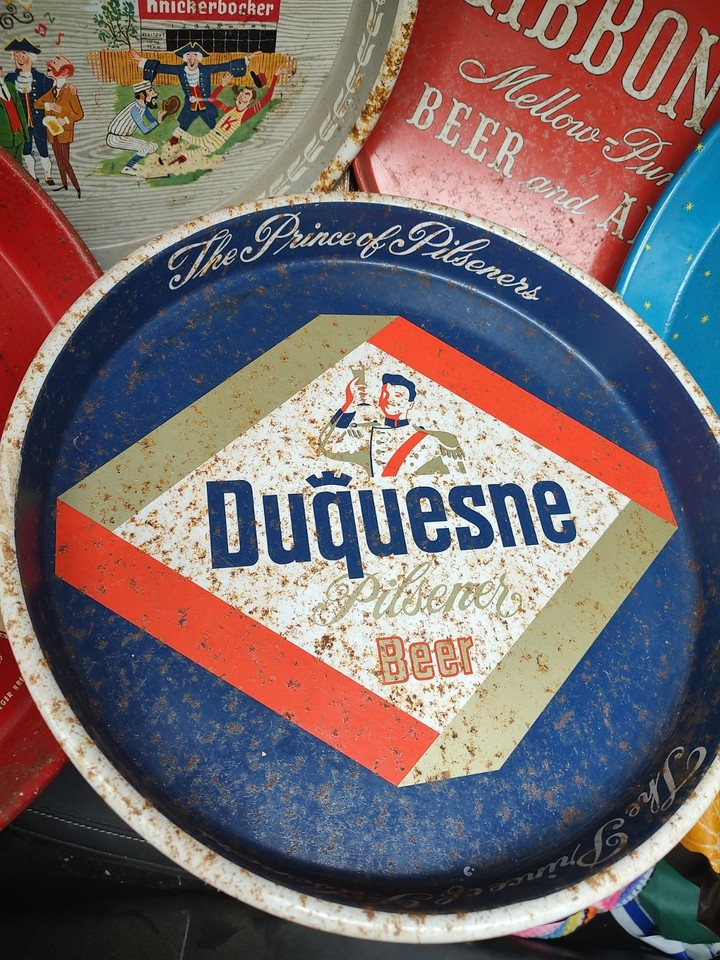 vintage metal beer trays lot | eBay