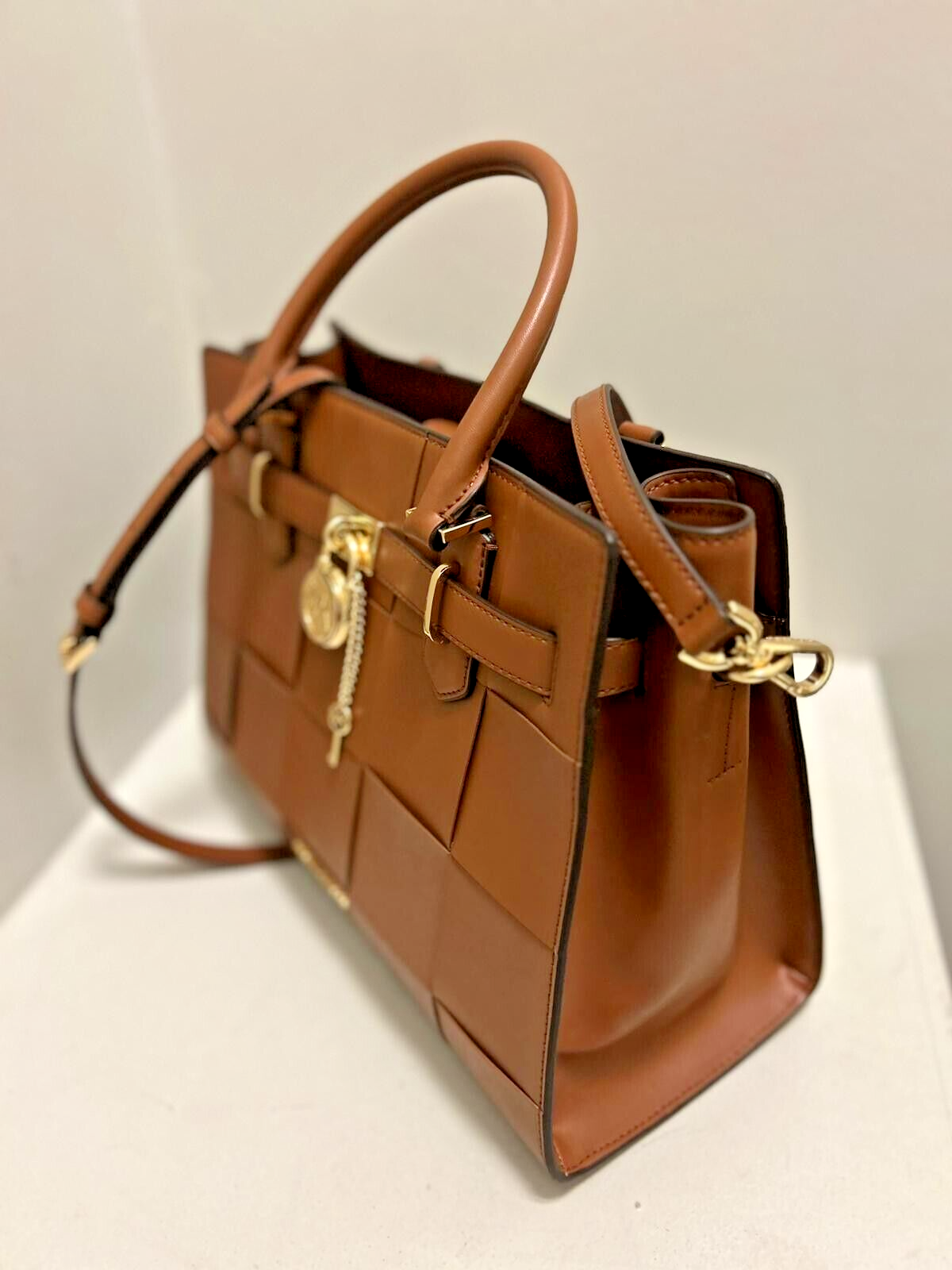 Michael Kors Hamilton Medium PVC Satchel Bag Crossbody Handbag Purse ...