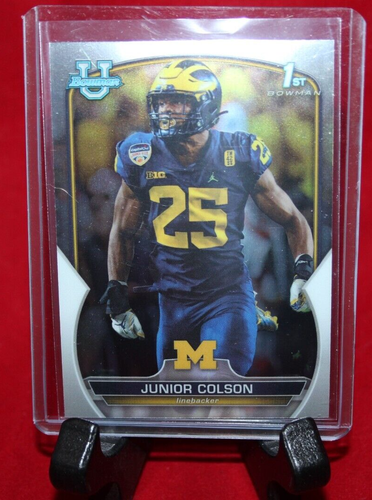 🏈 2022 Bowman Chrome University JUNIOR COLSON #47 Michigan NFL Card 🏈 ...