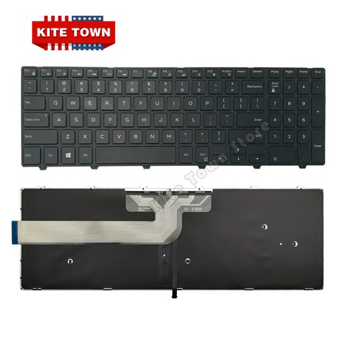 US Backlit Keyboard for Dell Inspiron 15 3541 3542 53552 555 5558 5559 ...