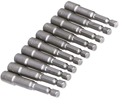 10Pcs 1/4'' Hex Shank Magnetic Power Nut Driver Bit Sets, Quick Change ...