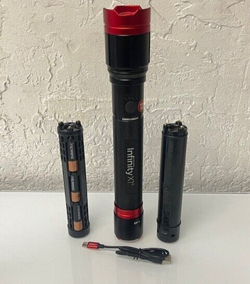 Infinity X1 Flashlight 5000 Lumens, Rechargeable Dual Power Twist Focus ...