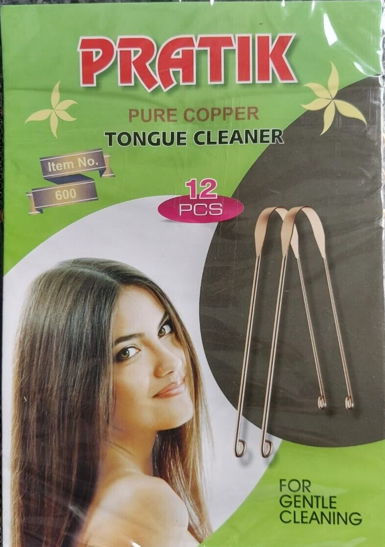 2 X 100% Pure Copper Ayurvedic Tongue mouth Cleaner Scraper Oral ...