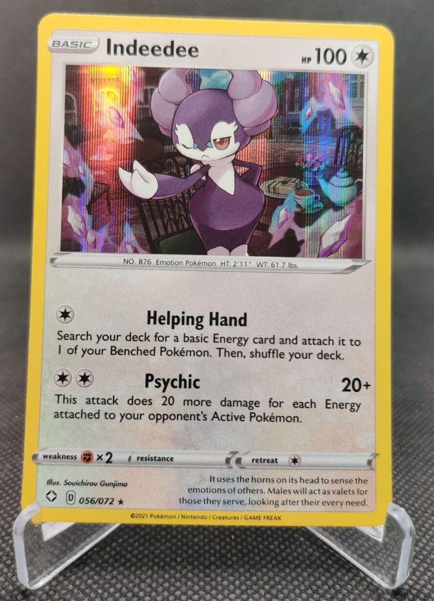 Pokemon TCG Indeedee 056/072 Holo Rare card Shining Fates | eBay