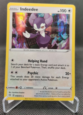 Pokemon TCG Indeedee 056/072 Holo Rare card Shining Fates | eBay