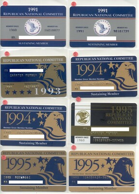 Republican Political Membership Cards - PC57-64 | eBay