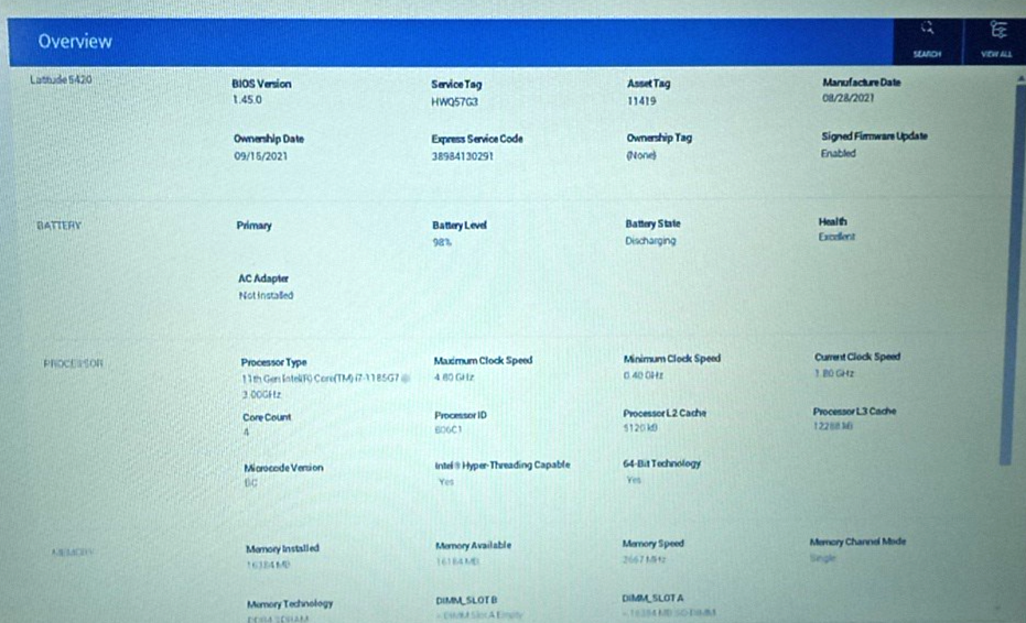 Dell Latitude 5420 14" i7-1185G7@3.00GHz VPro 16GB/256GB NVMe Win11Pro CB761* | eBay