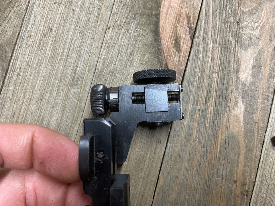 Vtg Redfield SA64 Olympic Target Rifle Peep Sight w/ Base & Aperture ...