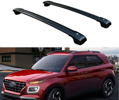 2Pcs Lockable Roof Rail Rack Cross bar Crossbar Fits for Hyundai Venue ...