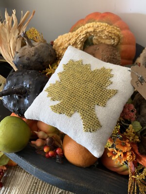 Primitive Primitive Fall Leaf Wool Stitchery Bowl Filler | eBay