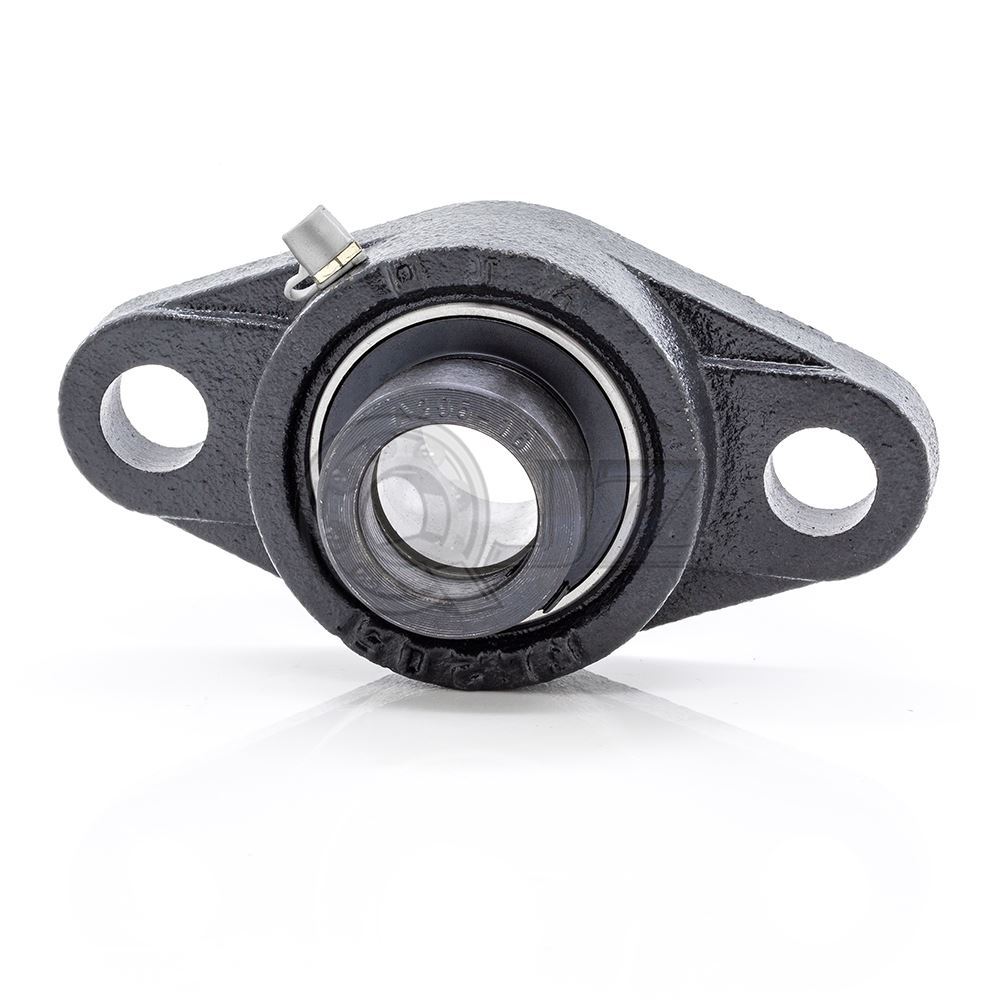 2x 40 mm 2-Bolts Flange Units Cast Iron UCFL208 Mounted Bearing UC208 ...