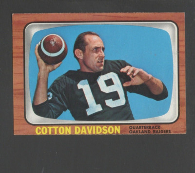 1966 Topps Football Card #109 Cotton Davidson-Oakland Raiders Ex Mint ...