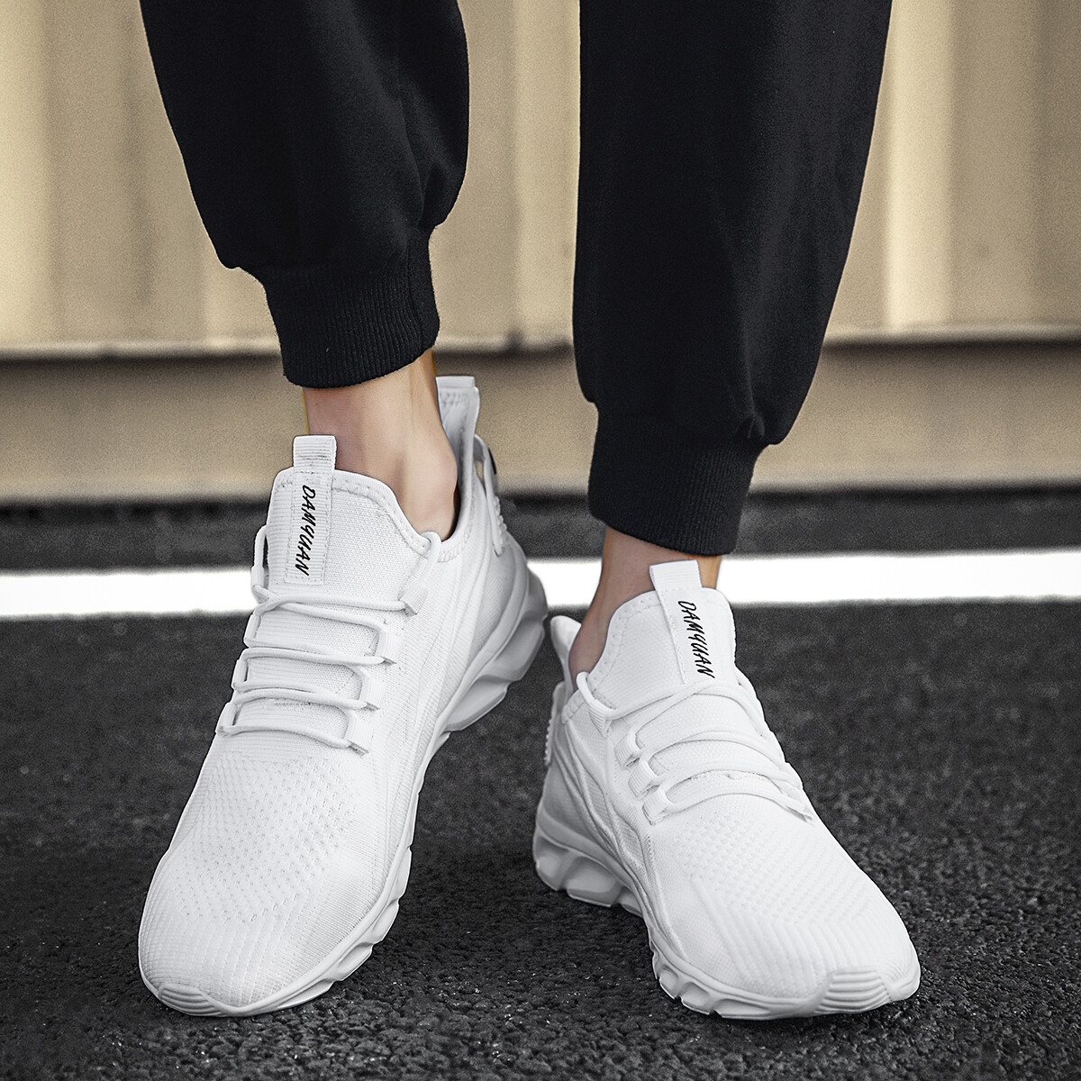 Men's Workout Running Shoes Lightweight Casual Athletic Tennis Sneakers ...