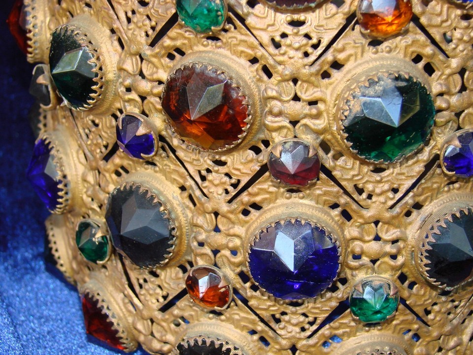 Victorian era JEWELED LAMP SHADE, 84 jewels on this RARE BEAUTY | eBay