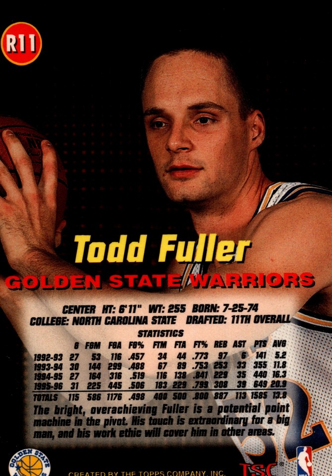 1996-97 Stadium Club #R11 Todd Fuller Rookies (Series One) | eBay