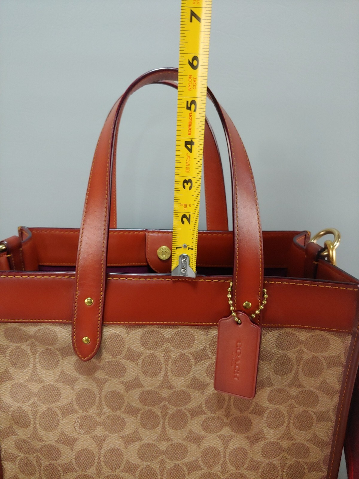 Coach Field Tote Signature Coated Canvas Horse Carria… - Gem