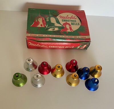 VTG MCM Melodee 10 Metal Christmas Bells Criterion USA Original Box! | eBay