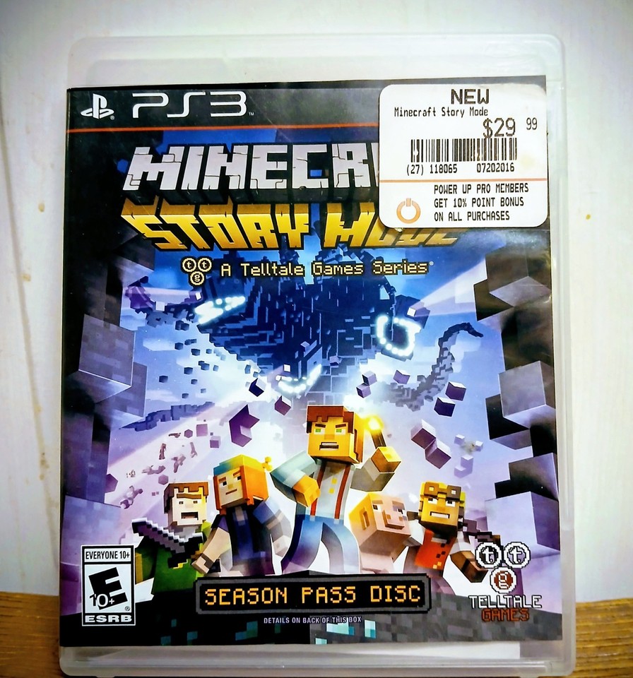 Playstation 3 PS3 Sony Minecraft A Telltale Game Series Story Mode ...