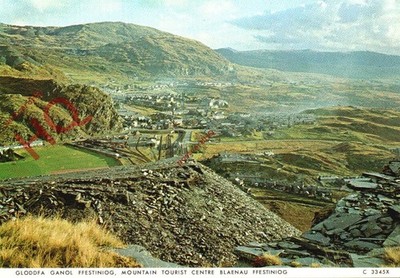 Postcard>>Blaenau Ffestiniog, Gloddfa Ganol Ffestiniog, Mountain ...