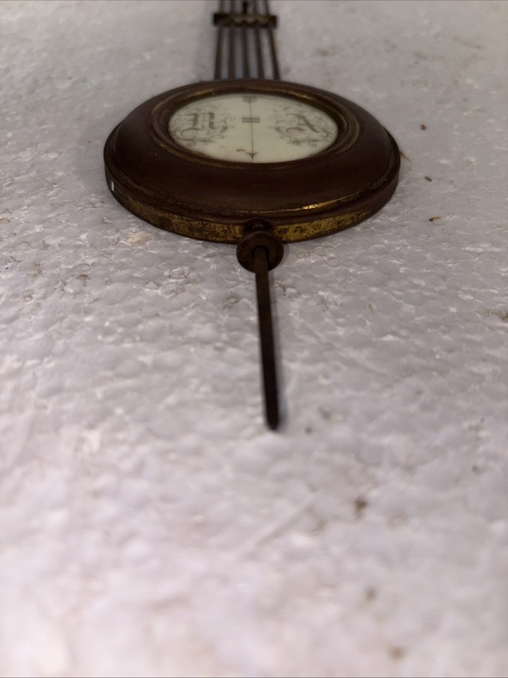 German R.A. 8 Day Time & Strike Clock Movement w/ Porcelain Dial Bezel ...