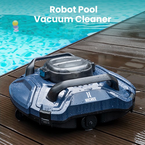 Cordless Robotic Pool Cleaner Pool Vacuum Self-Parking Dual-Motors LED ...