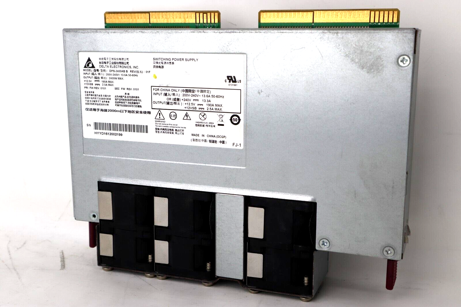 Delta Electronics 2400W Power Supply Kit BTC GPU Mining Miner Rig PSU ...