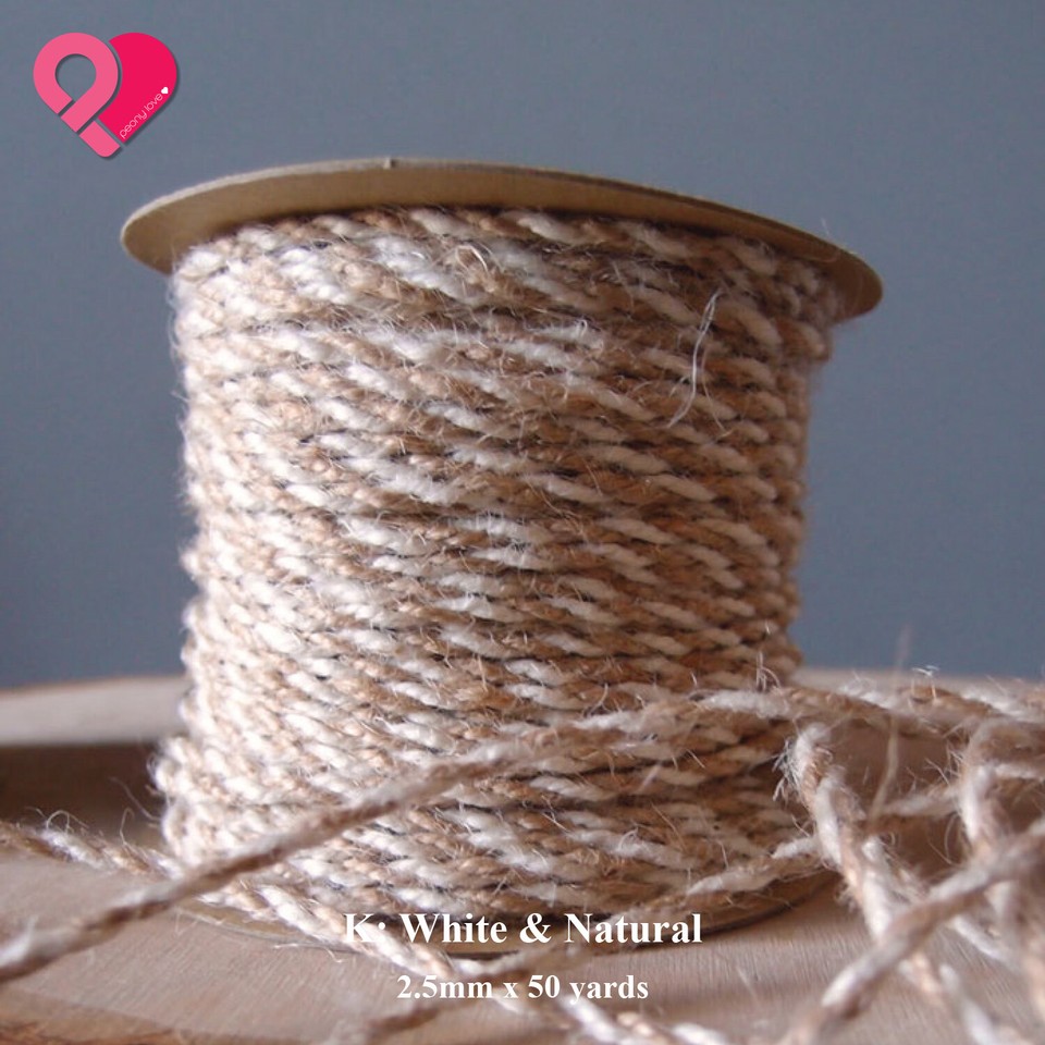 1.5-6mm Burlap Rope Twist Hemp Natural Linen Twine Jute Cord Craft ...