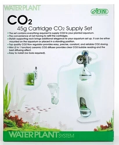 Ista Disposable Cartridge Co2 Supply Kit 45 GM Planted Fish Tank ...