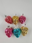 Antique Set Of 6 Blown Glass Cluster Grape BERRY Mica Christmas ...