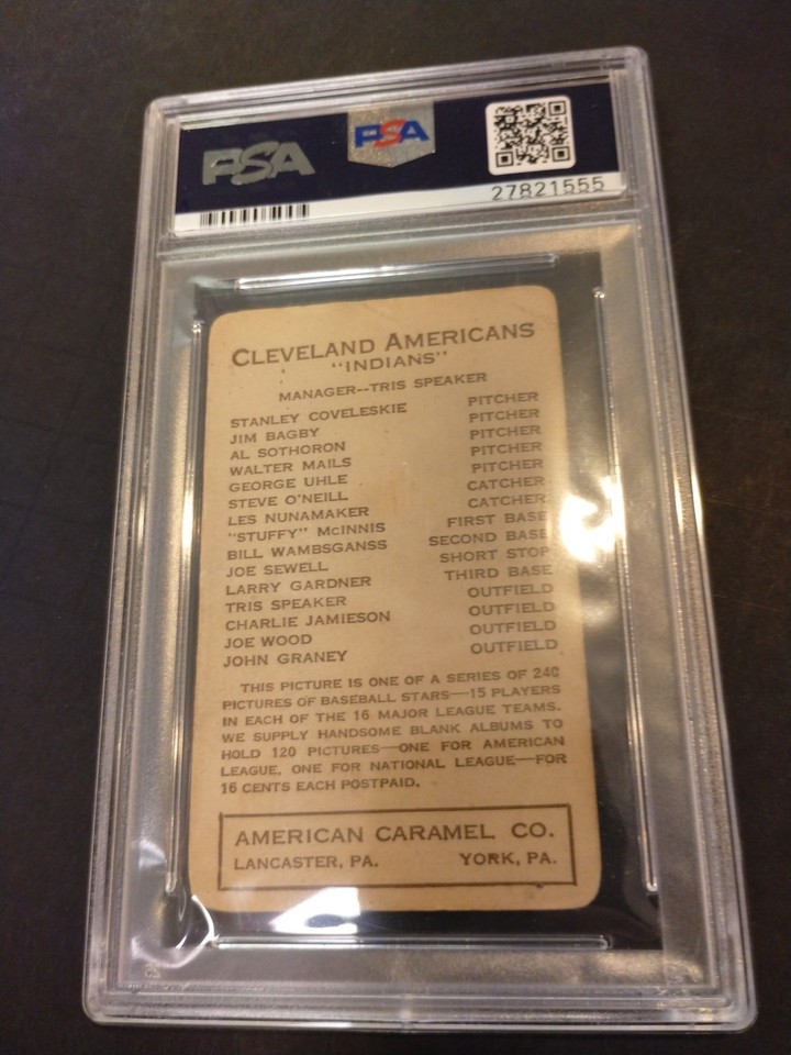 1922 E120 American Caramel HOF Rare 33 Total Cards PSA Authentic ...