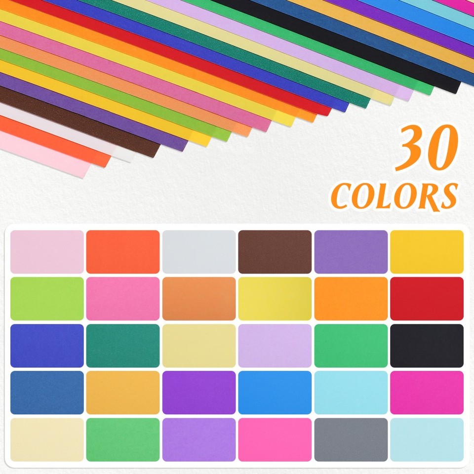60 Sheets Colored Paper Colorful Construction Card Stock Printer | eBay UK