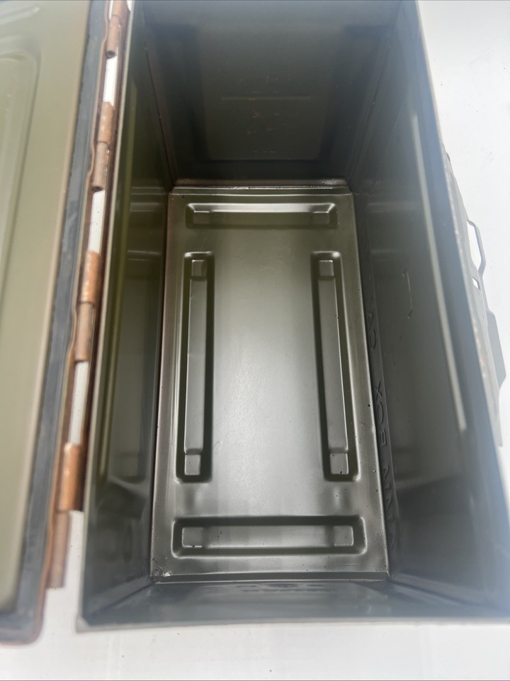 US WW2 Era 50 Cal Ammunition Ammo Box Can Side Latch Flaming Bomb | eBay