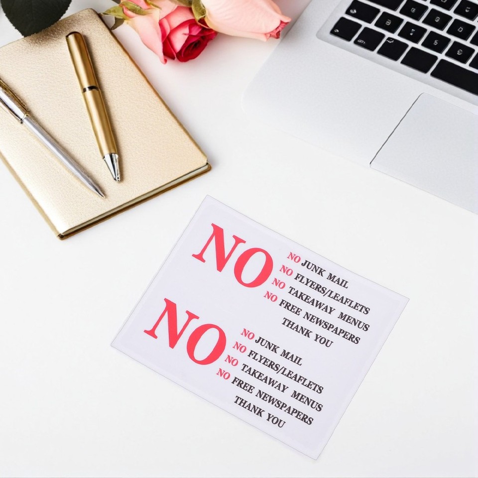 6 Pcs No Junk Mail Sticker Box Sign Mailbox Labels Functional Door ...