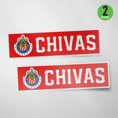 (2 pack) Chivas Guadalajara Mexico Bumper Sticker Calcamonia Soccer ...