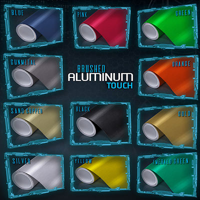 Brushed Aluminum Metallic Vinyl Film Wrap Sticker Decal Bubble Free Air ...