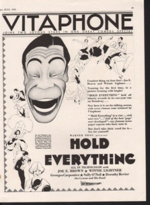 1930 HOLD EVERYTHING JOE BROWN WINNIE LIGHTNER COMEDY DANCE MOVIE AD 11176 | eBay