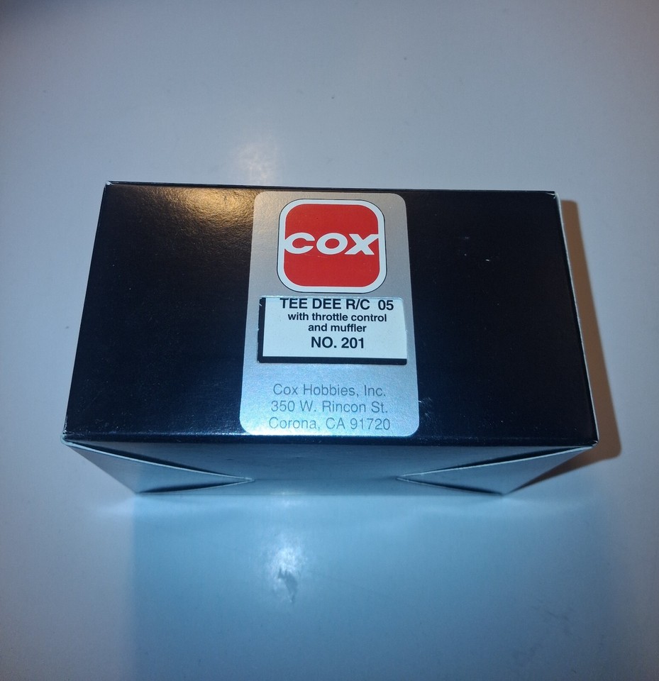 Rare! NIB Cox TeeDee R/C 05 Model Airplane Engine W/Throttle&Muffler NO ...