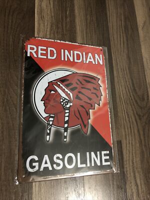 Red Indian Gasoline Sign Replica | eBay